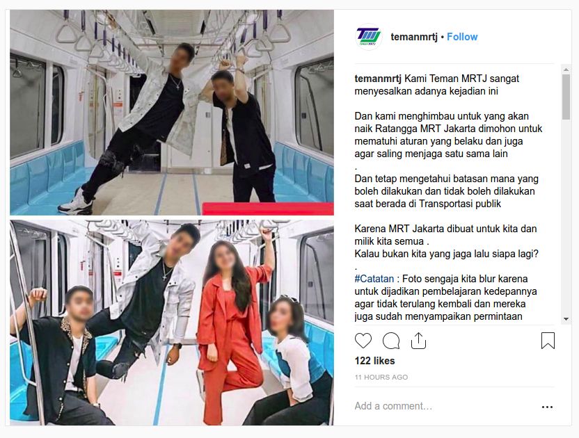Jadi Viral, MRT Minta Insiden Selebgram Injak Kursi Jadi Pembelajaran ...